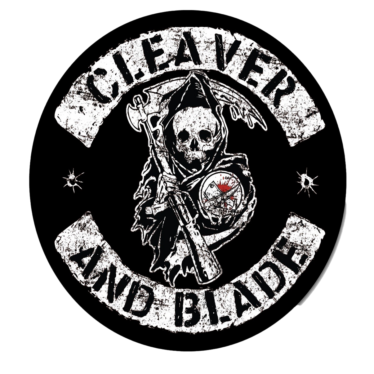 Cleaver and Blade Rocker Patch Sticker